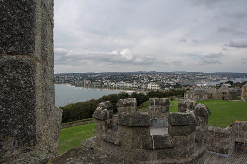 Castillo de Pendennis imagen de archivo. Imagen de cielo - 159040955