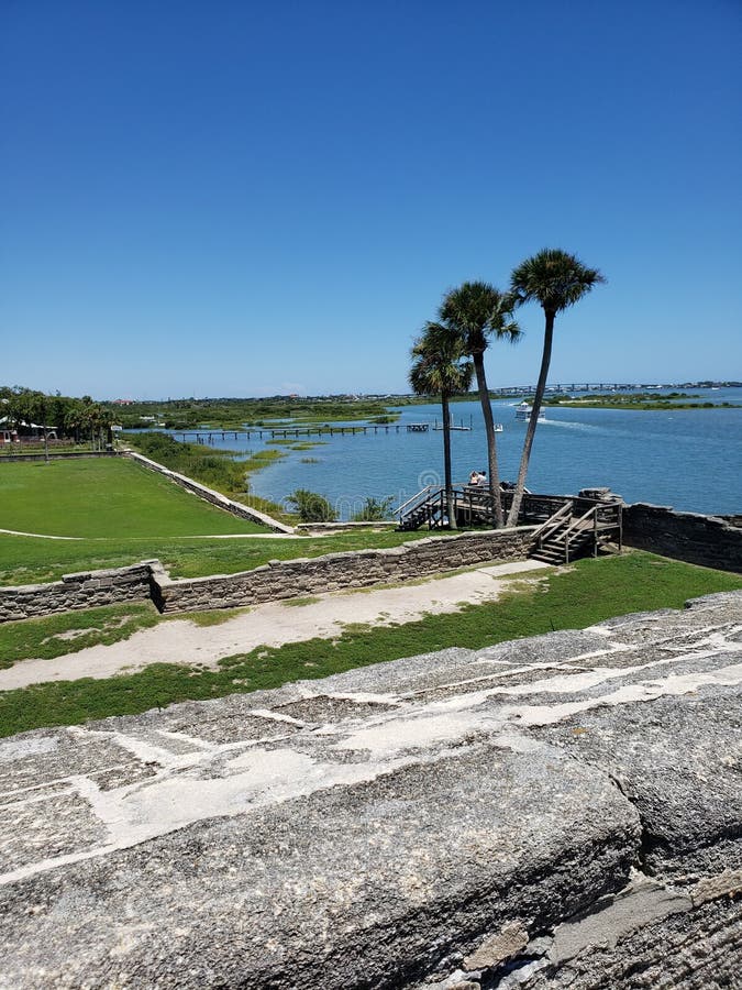 View of the Castillo De San Marcos National Monument, St. Augustine ...