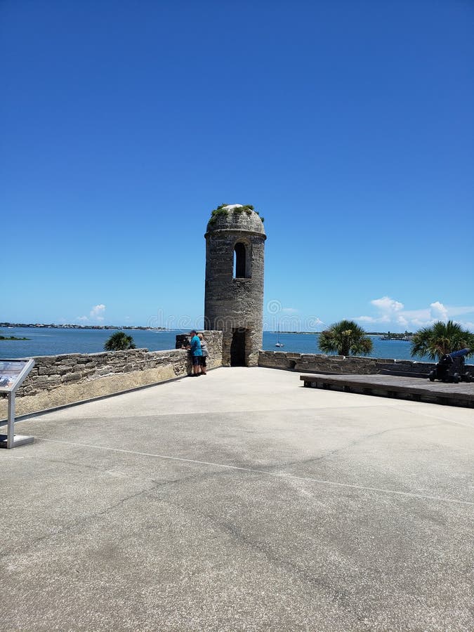 View of the Castillo De San Marcos National Monument, St. Augustine ...