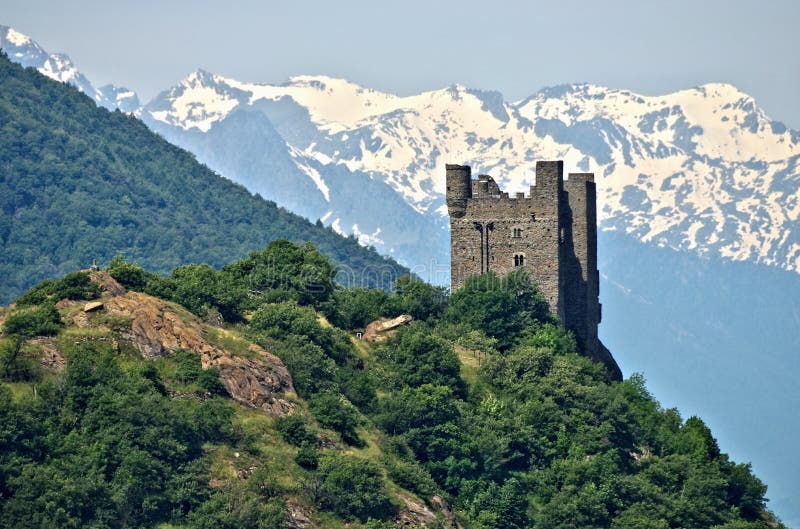 Ussel Castle, Chatillon, Aosta Valley, Italy Stock Image - Image of ...