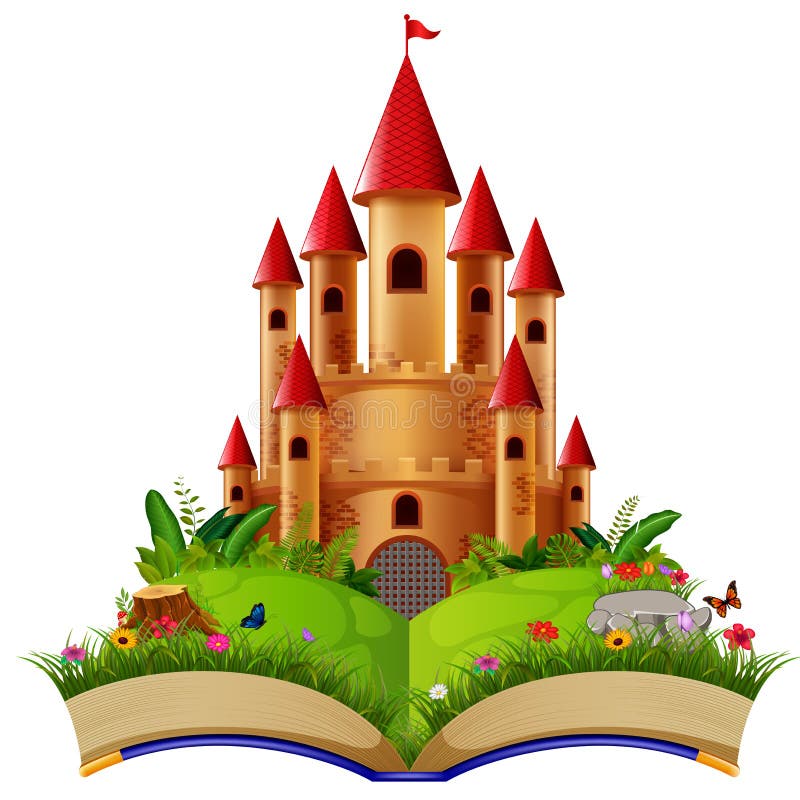 Castillo en el cielo ilustración del vector. Ilustración de plano ...