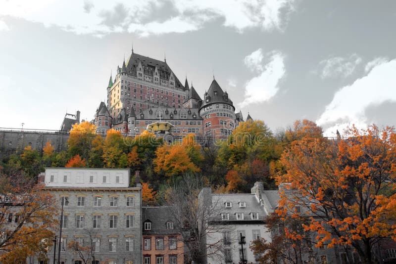 Castillo Francés En Quebec City, Canadá Foto de archivo - Imagen de ...