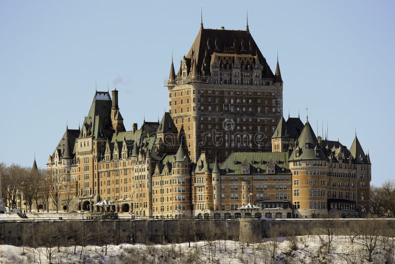 Castillo Francés Frontenac En La Ciudad De Quebec, Canadá Foto ...