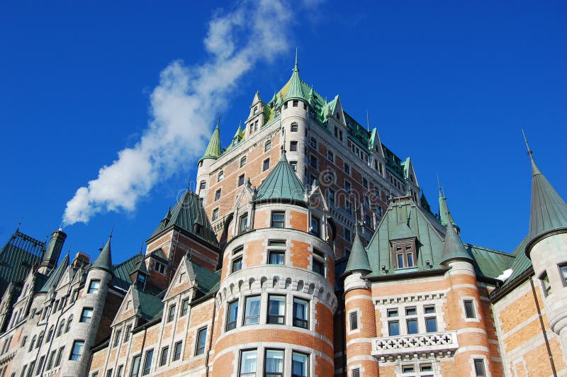Castillo Francés Frontenac, Quebec City, Canadá Foto de archivo ...
