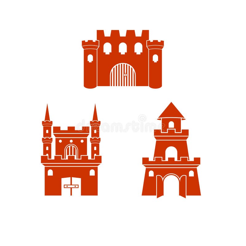 Castillo Logo Template ilustración del vector. Ilustración de fairytale ...