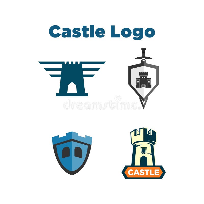 Plantilla De Diseño De Ilustración Vectorial Del Icono Del Castillo ...