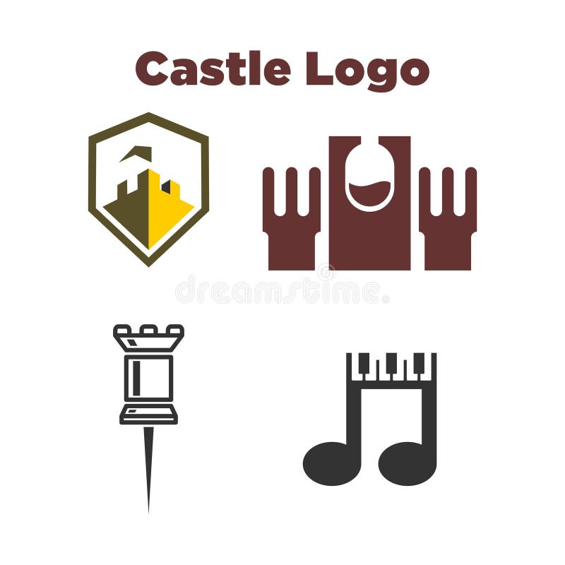 Castillo Logo Template ilustración del vector. Ilustración de medieval ...
