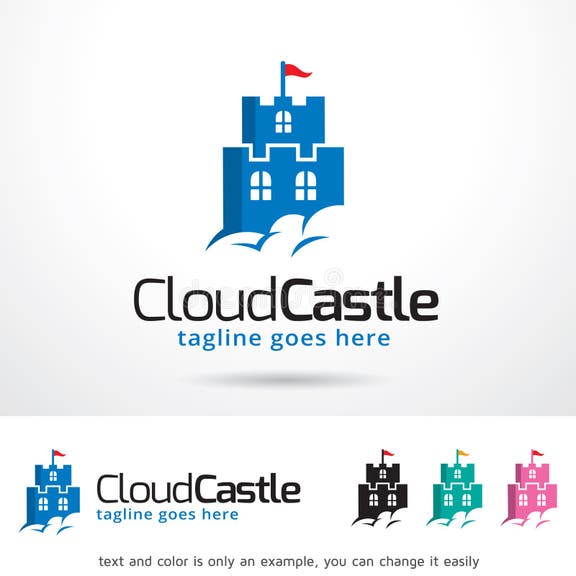 Castillo Logo Template Design Vector De La Nube Ilustración del Vector ...