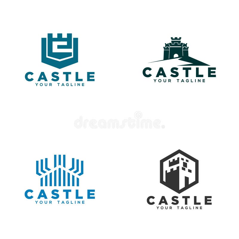 Castillo Logo Vector Art Logo Stock de ilustración - Ilustración de ...