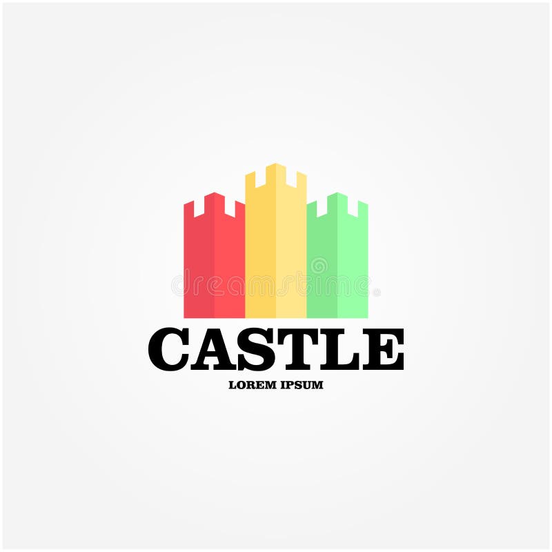 Castillo Logo Vector Art Logo Ilustración del Vector - Ilustración de ...