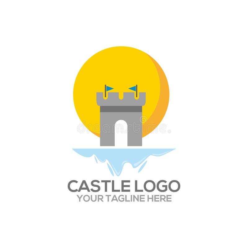 Castillo Logo Vector Art Logo Template Y Ejemplo Stock de ilustración ...