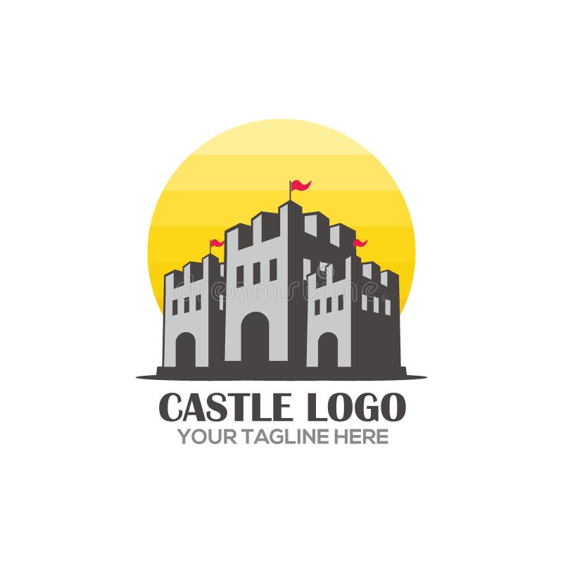 Castillo Logo Vector Art Logo Template Y Ejemplo Stock de ilustración ...