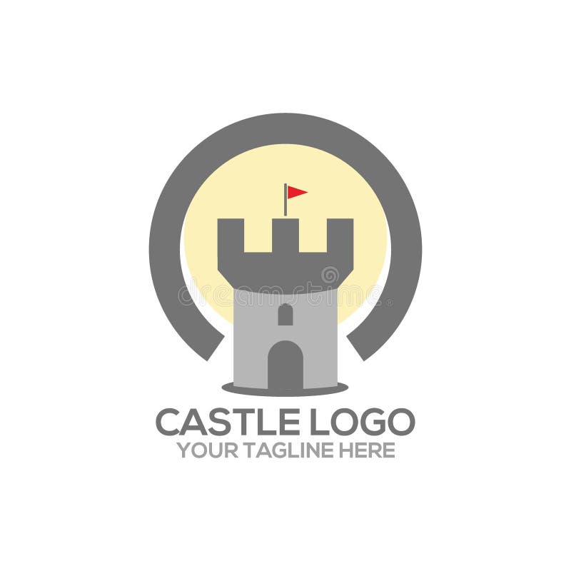 Castillo Logo Vector Art Logo Template Y Ejemplo Stock de ilustración ...