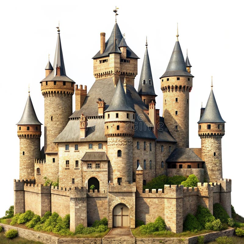 Castillo medieval stock de ilustración. Ilustración de estructura ...