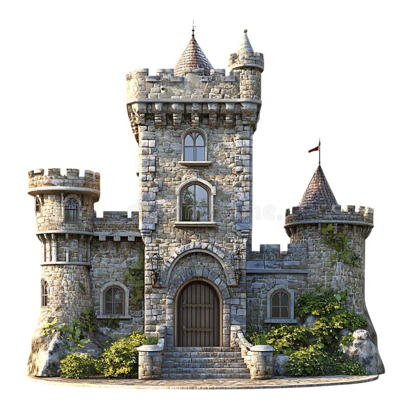 Castillo PNG Con Fondo Transparente Stock de ilustración - Ilustración ...