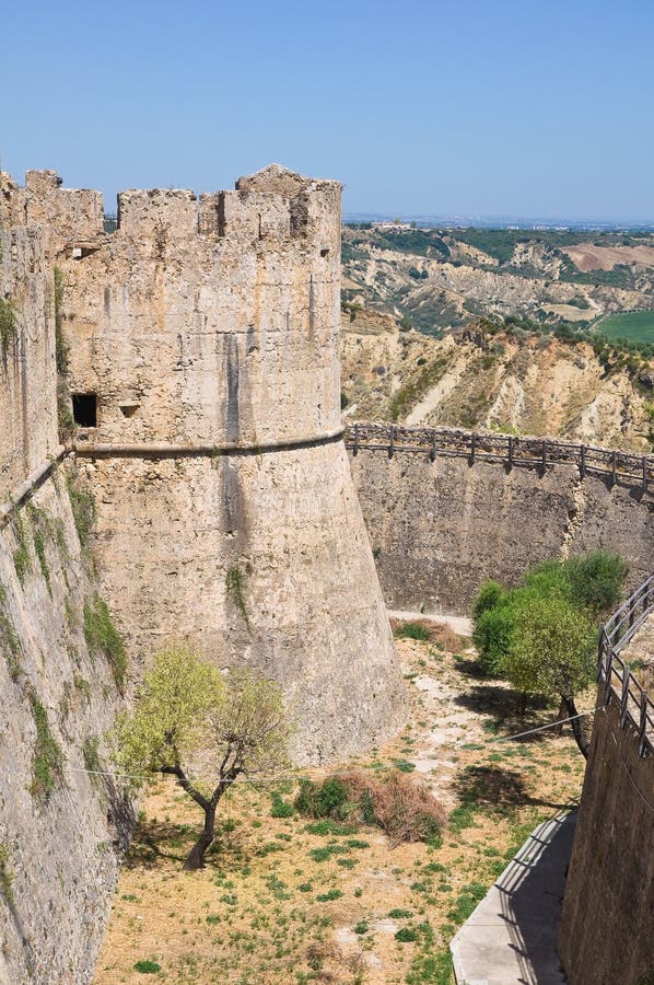 Castillo Suabio De Rocca Imperiale Calabria Italia Imagen de archivo ...