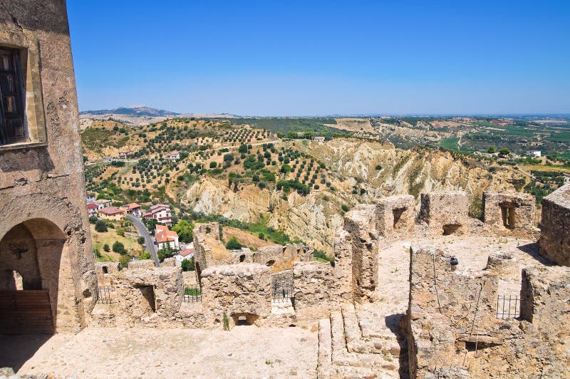 Castillo Suabio De Rocca Imperiale Calabria Italia Imagen de archivo ...