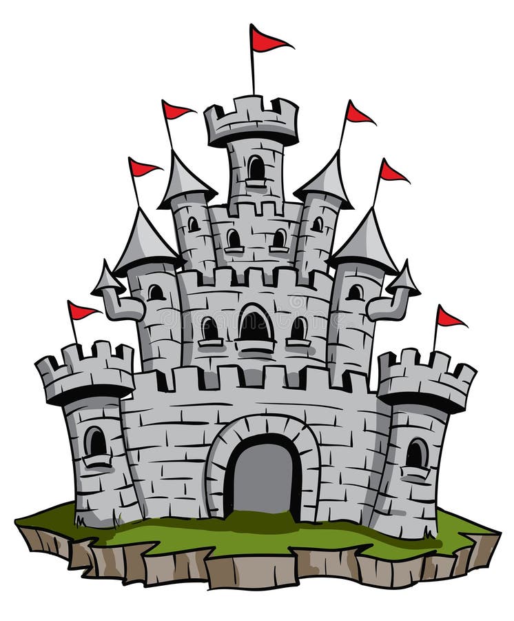 Icono De La Silueta Del Castillo En El Fondo Blanco Vector Ilustración ...