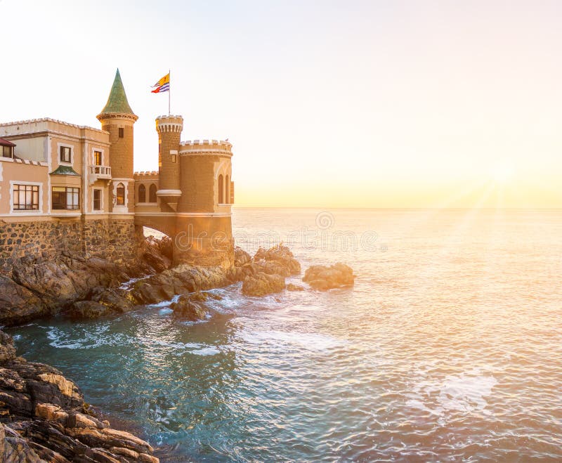 Castillo Wulff in Vina Del Mar, Cile Immagine Stock - Immagine di ...