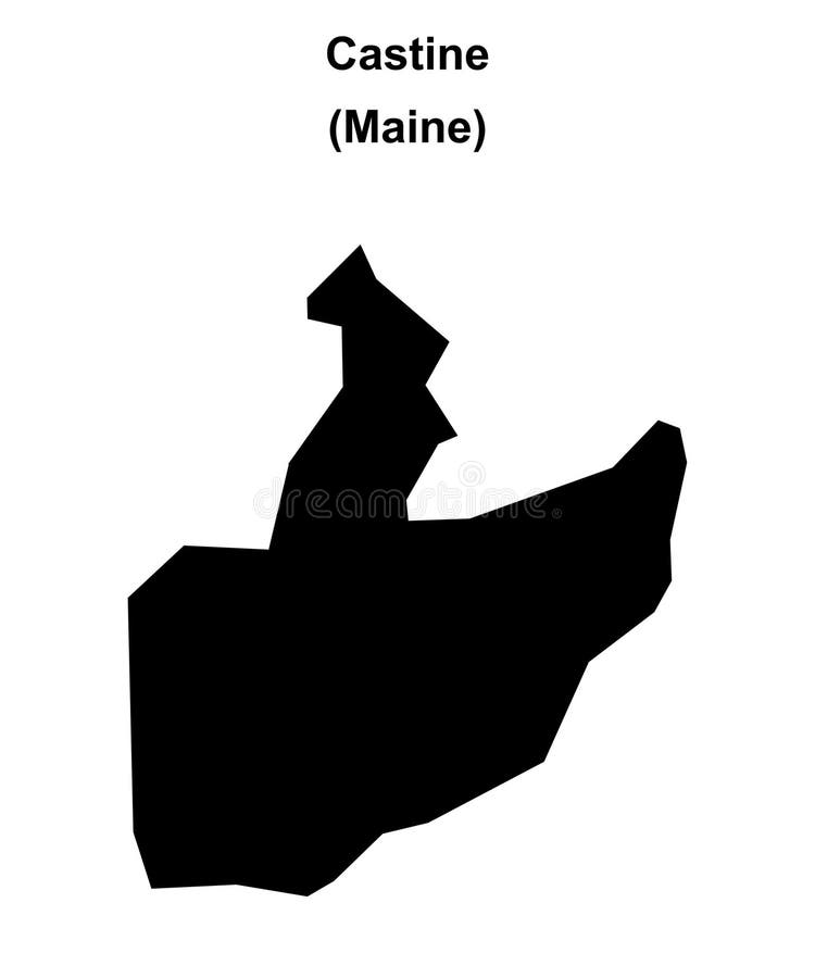 Castine outline map stock illustration. Illustration of vector - 387371717