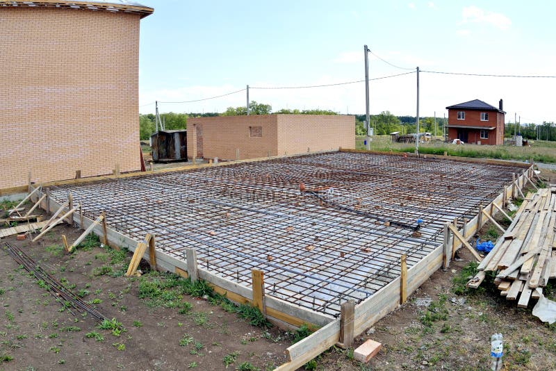 Casting of the Concrete Floors Stock Photo - Image of floor, rough ...