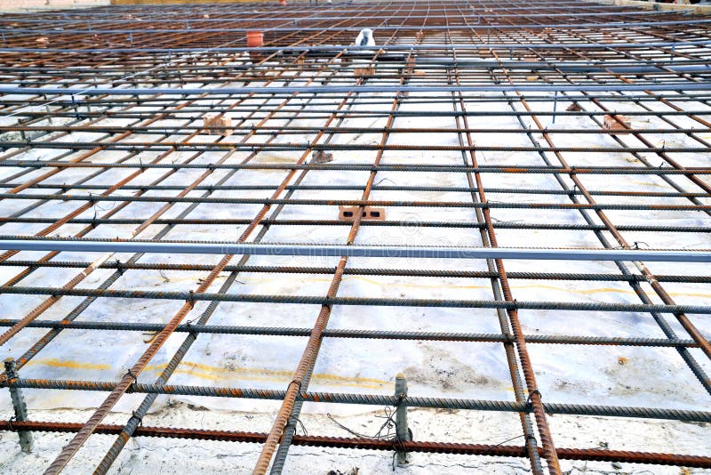 Casting of the Concrete Floors Stock Image - Image of brick, build ...