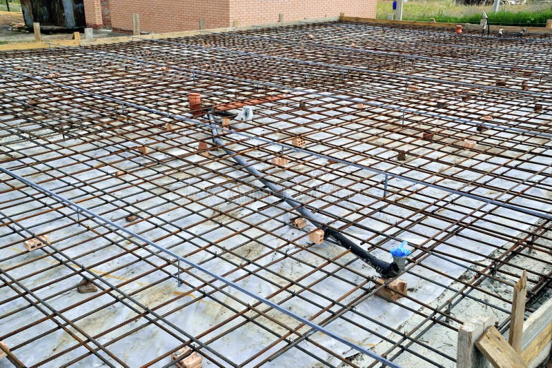 Casting of the Concrete Floors Stock Image - Image of development ...