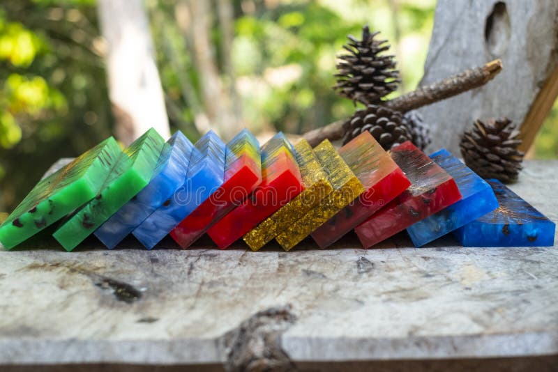 Casting Epoxy Resin Stabilizing Pine Cone Abstract Art Background Stock ...