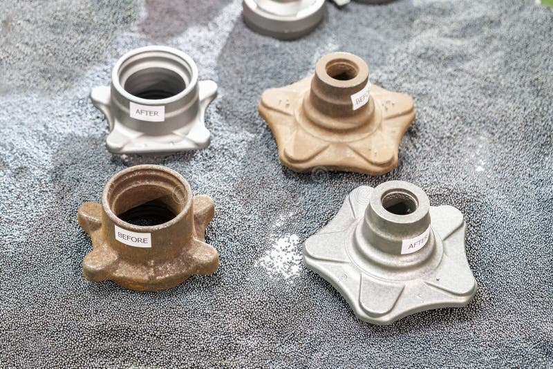 Casting Parts or Work Piece Show before and after Cleaning Rust Remove ...