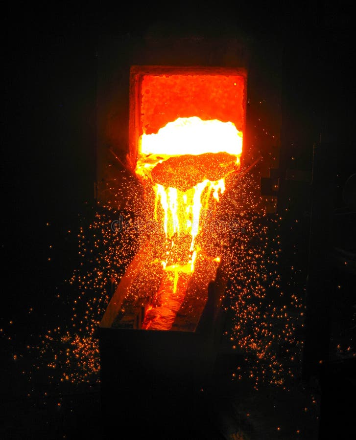 Epic View of Blast Iron Processing (molten Metal Fire Smoke Technology ...