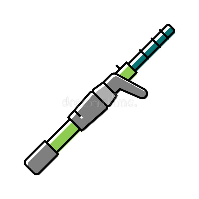 Casting Rods Color Icon Vector Illustration Stock Vector - Illustration ...