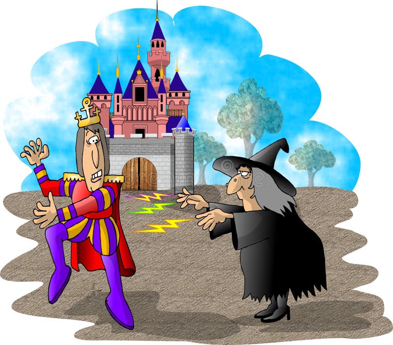 Casting a spell stock illustration. Illustration of kingdom - 65174