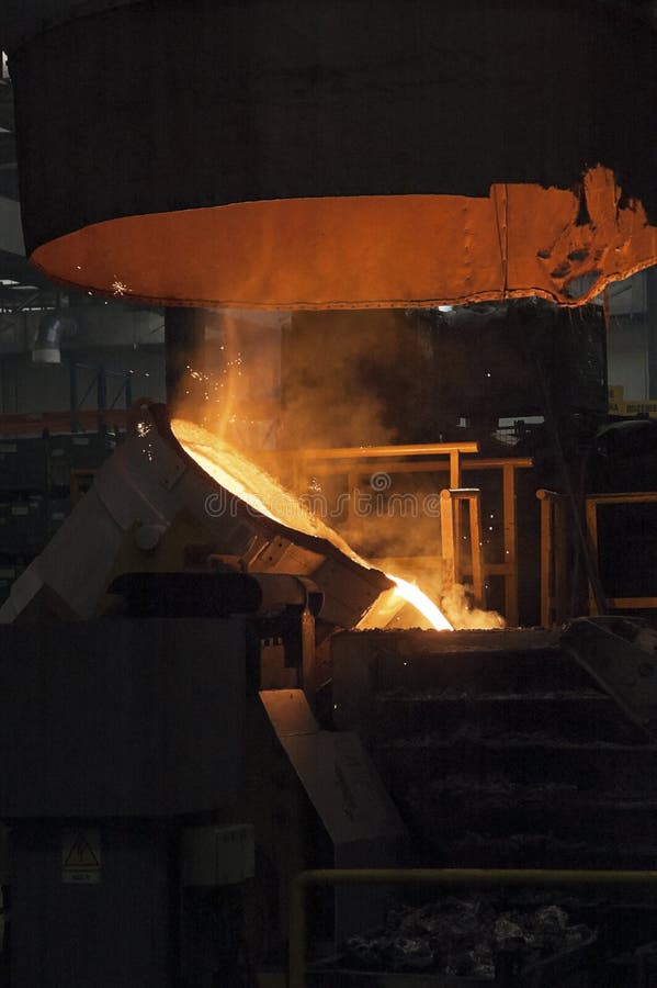 Casting in Steel Mill stock image. Image of alloy, factory - 29673515