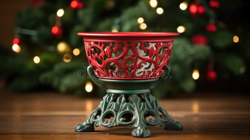 Castiron Christmas Tree Stand Stock Illustration - Illustration of ...