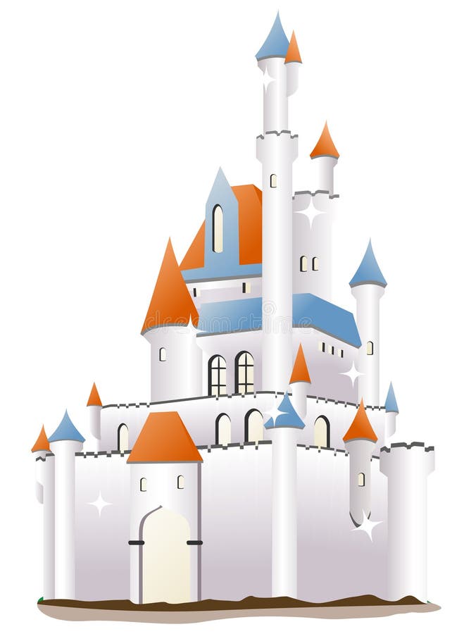 Bean Sprout with Castle in the Clouds Cartoon Stock Illustration ...