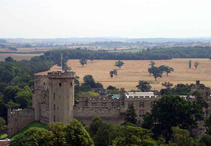 Castle stock image. Image of rural, aerial, turrets, fields - 798669