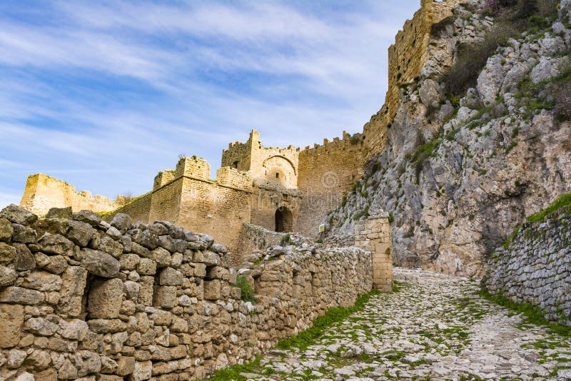 Castle of Acrocorinth, Upper Corinth, the Acropolis of Ancient Corinth ...