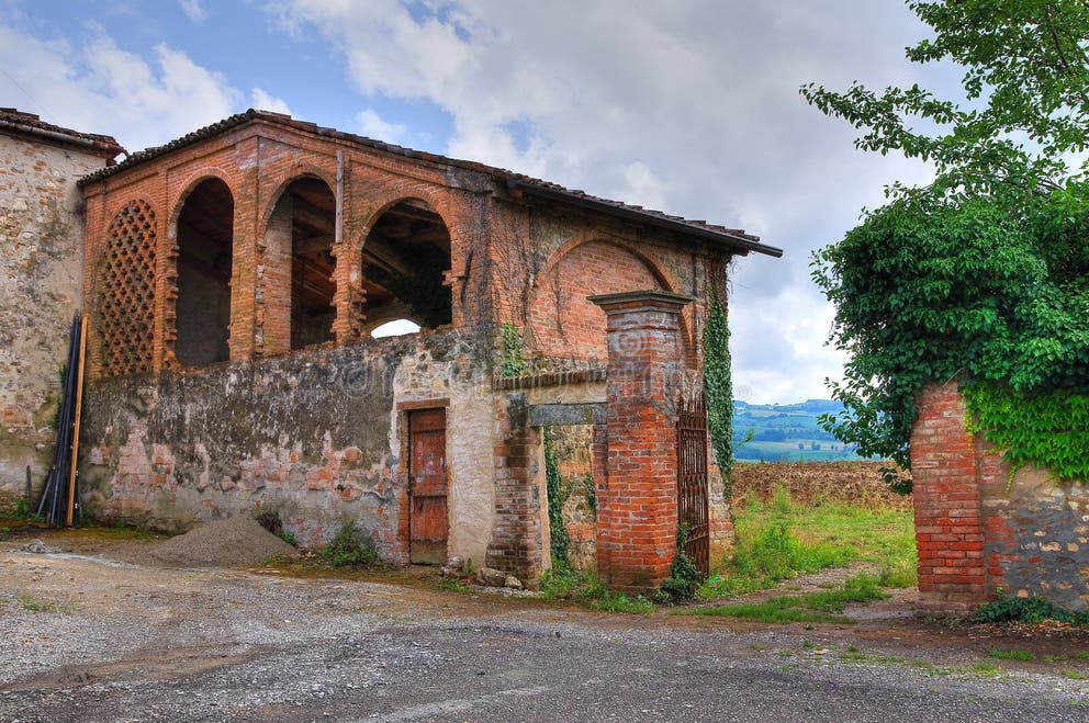 Castle of Agazzano. Emilia-Romagna. Italy Stock Image - Image of ...