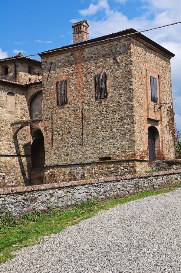 Castle of Agazzano. Emilia-Romagna. Italy Stock Photo - Image of ...