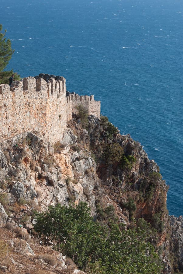 Castle of Alanya stock image. Image of medieval, hill - 53985751