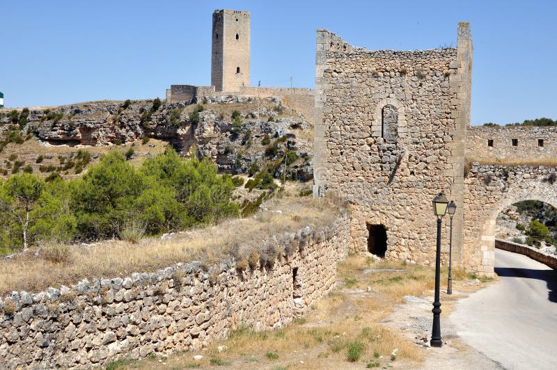 Castle of Alarcon in Spain stock image. Image of architectural - 26985047