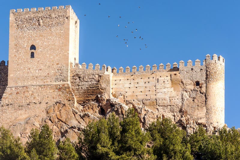 Castle of Almansa stock image. Image of world, blue, historical - 52368095