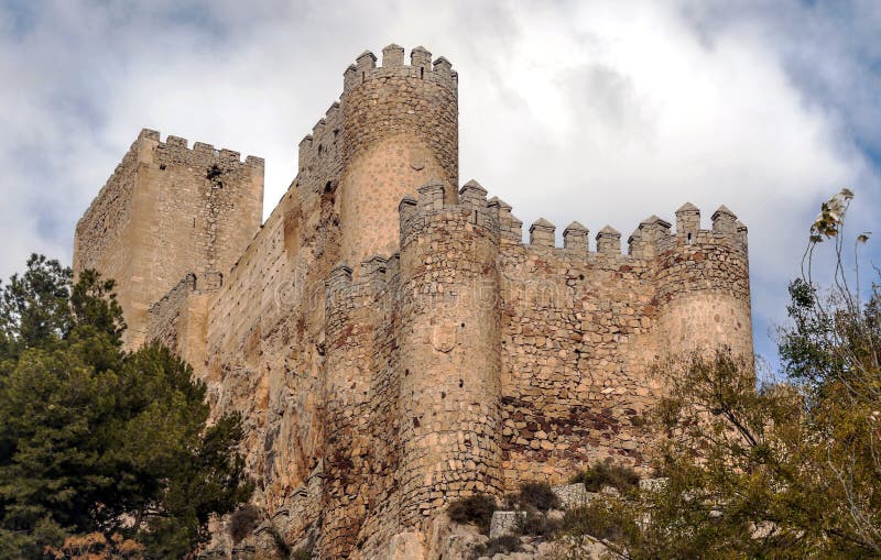 Castle of Almansa stock photo. Image of world, blue, spain - 52369148