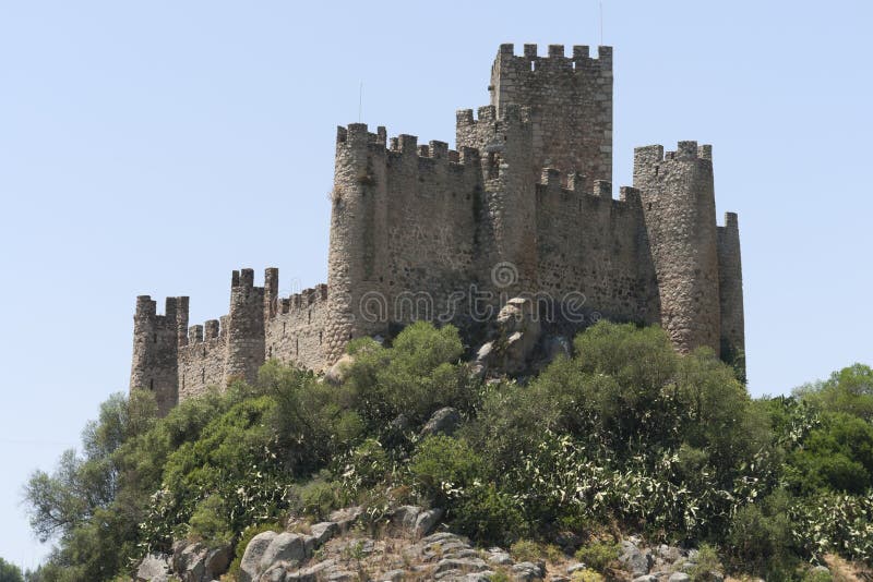 Castle of Almourol stock image. Image of fortress, green - 27192407