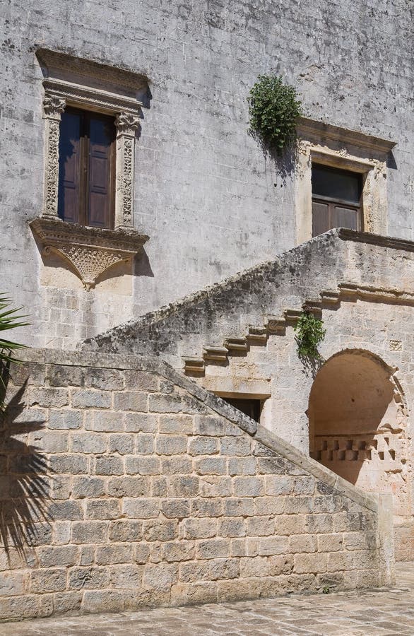 Castle of Andrano. Puglia. Italy Stock Photo - Image of architectonic ...