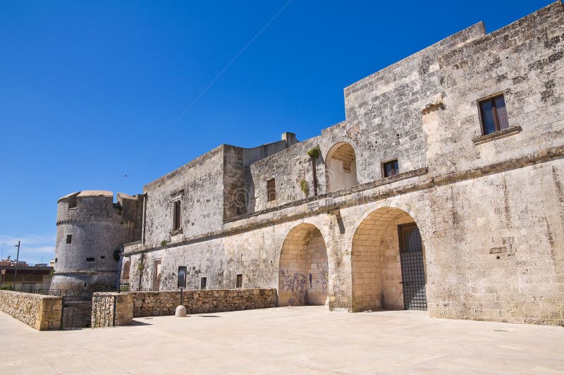 Castle of Andrano. Puglia. Italy Stock Image - Image of outdoor ...