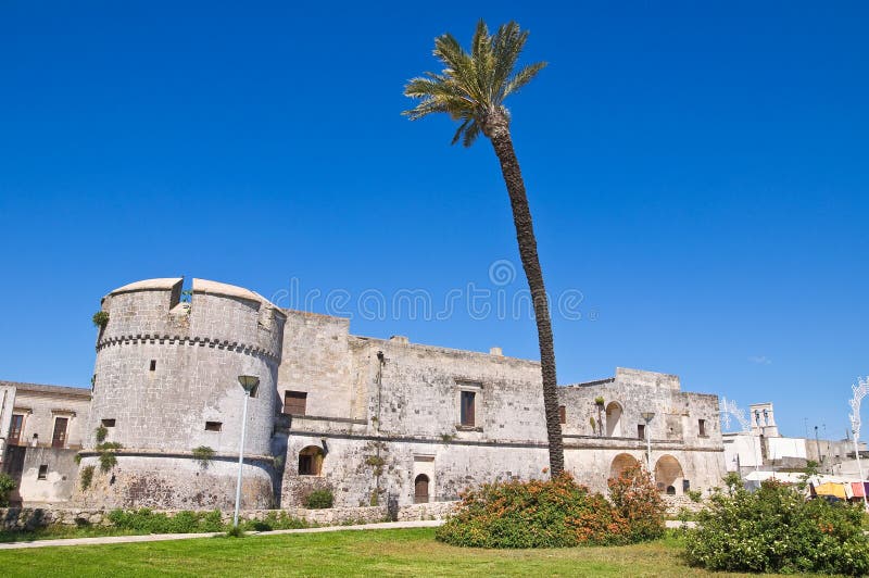Castle of Andrano. Puglia. Italy Stock Image - Image of outdoor ...