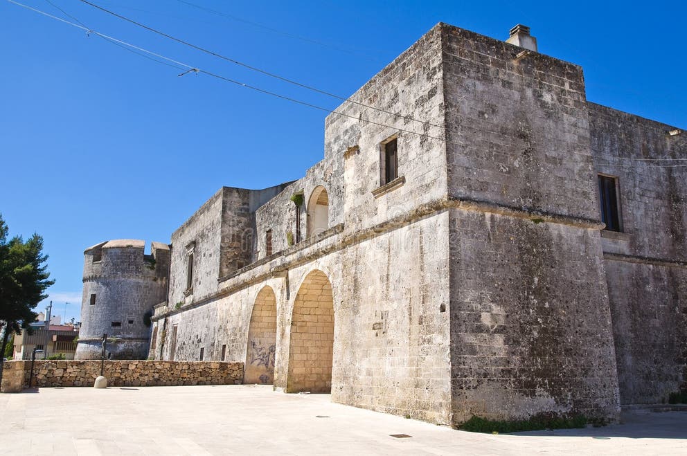 Castle of Andrano. Puglia. Italy Stock Image - Image of building ...