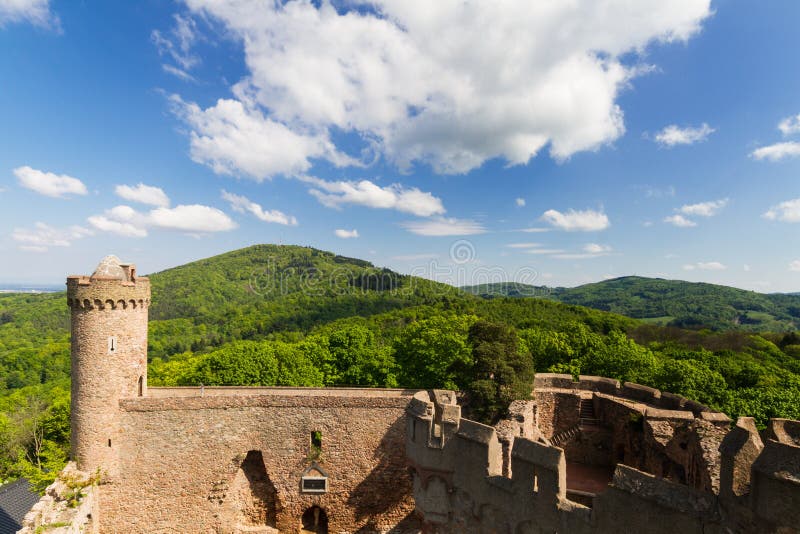 Castle Auerbach in spring stock image. Image of panorama - 50057101