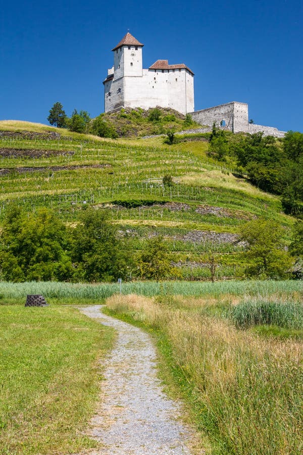 Castle of Balzers stock photo. Image of middle, small - 77812110